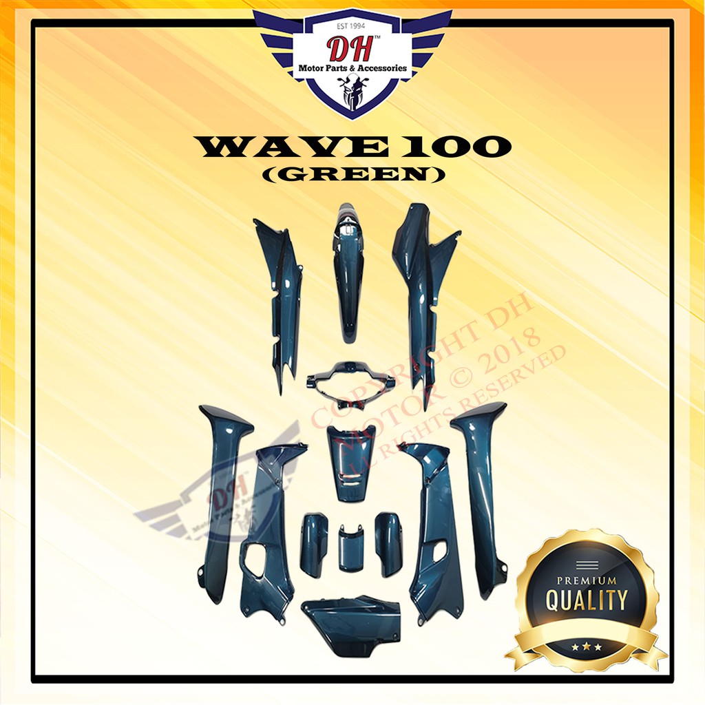 WAVE 100 COVER SET (GREEN) FULL SET | Shopee Malaysia