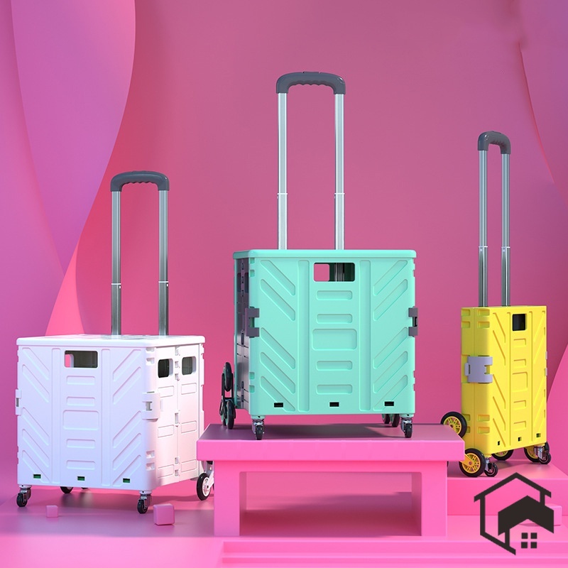 Folding Shopping Cart 75L Trolley Storage Movable Climber Foldable ...