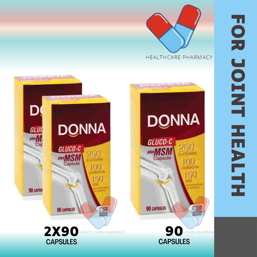 Donna Gluco-C plus MSM Capsule 90's / 2x90's [EXP 12/2023] | Shopee ...