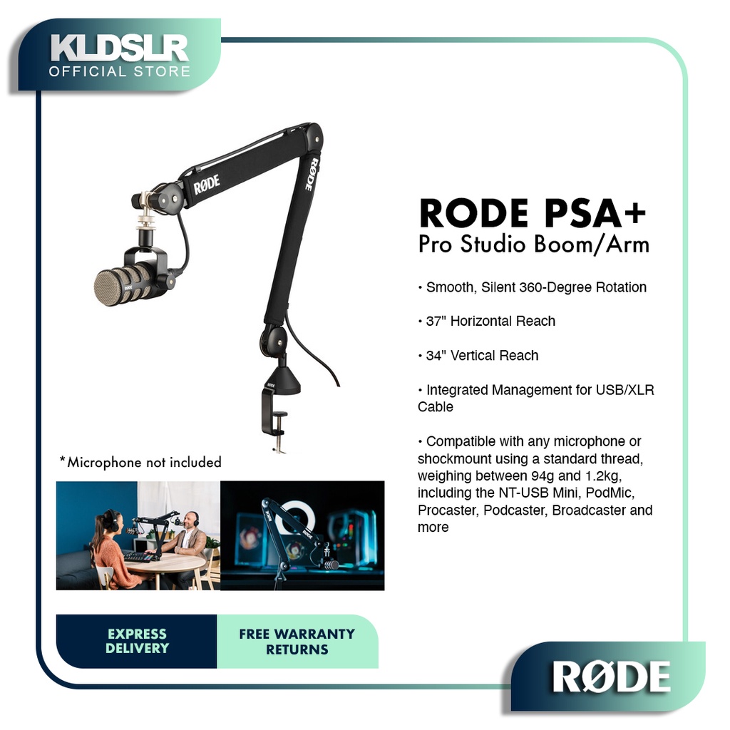 Rode PSA1 / PSA1+ / PSA1 Plus Studio Boom Arm for Broadcast Microphones ...