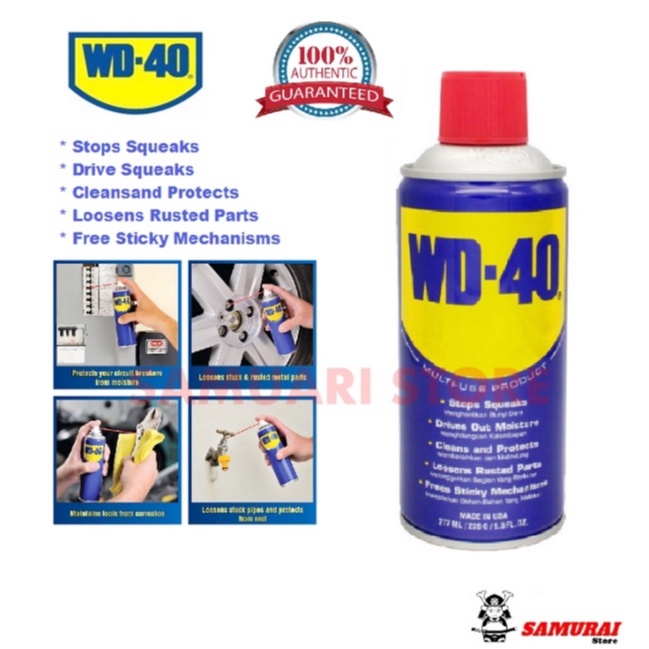 (100% Original) WD-40 Multi Use Product Anti Rust Multi Purpose Lubricant Spray 277ml | Shopee ...
