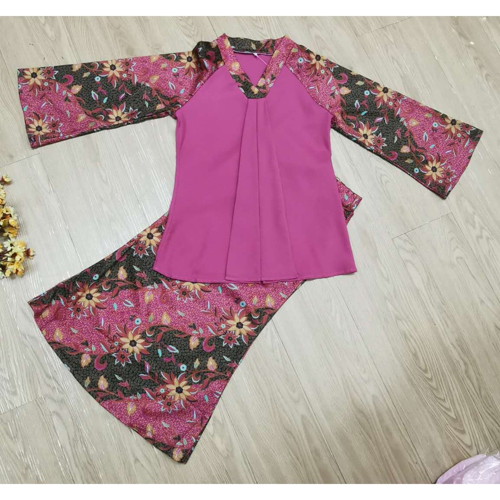 Baju Budak Raya Kurung Kebaya (Pink Belacan) | Shopee Malaysia