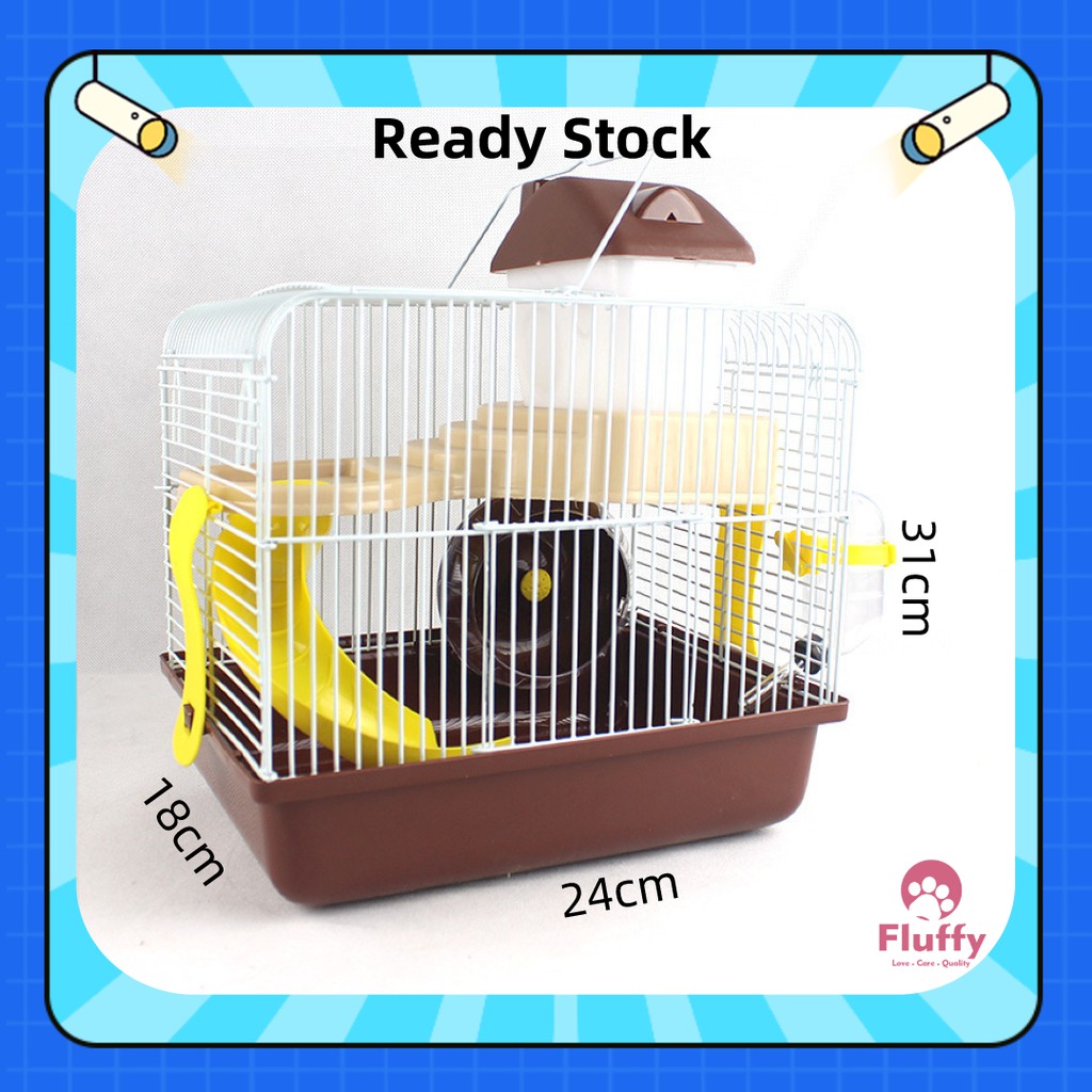 Double Storey Hamster Cage Castle Full Set Sangkar Hamster 2 Tingkat ...