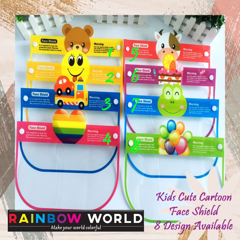 [Ready Stock] Cute Cartoon Kids Child Face Shield Cover Protective Anti ...
