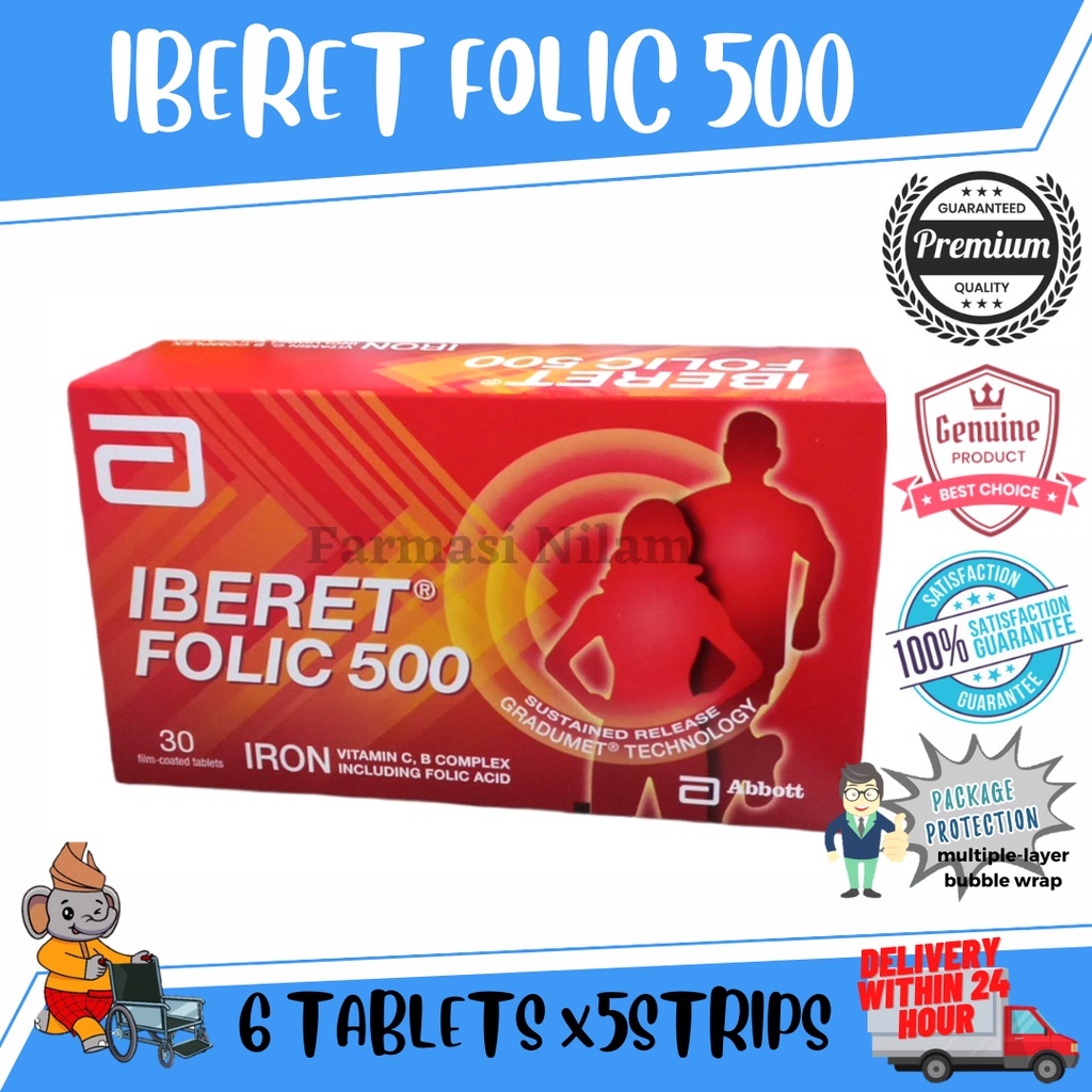 Iberet Folic 500 30 Tablets | Shopee Malaysia