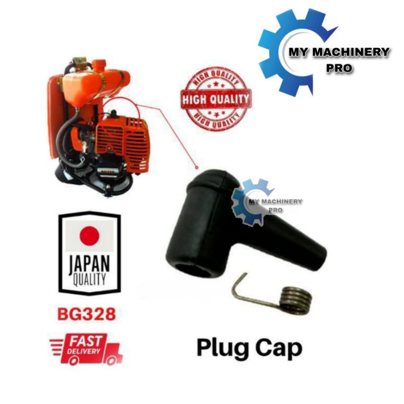 Spark Plug Cap with Spring Brush Cutter BG328 Kepala Plug Mesin Rumput ...