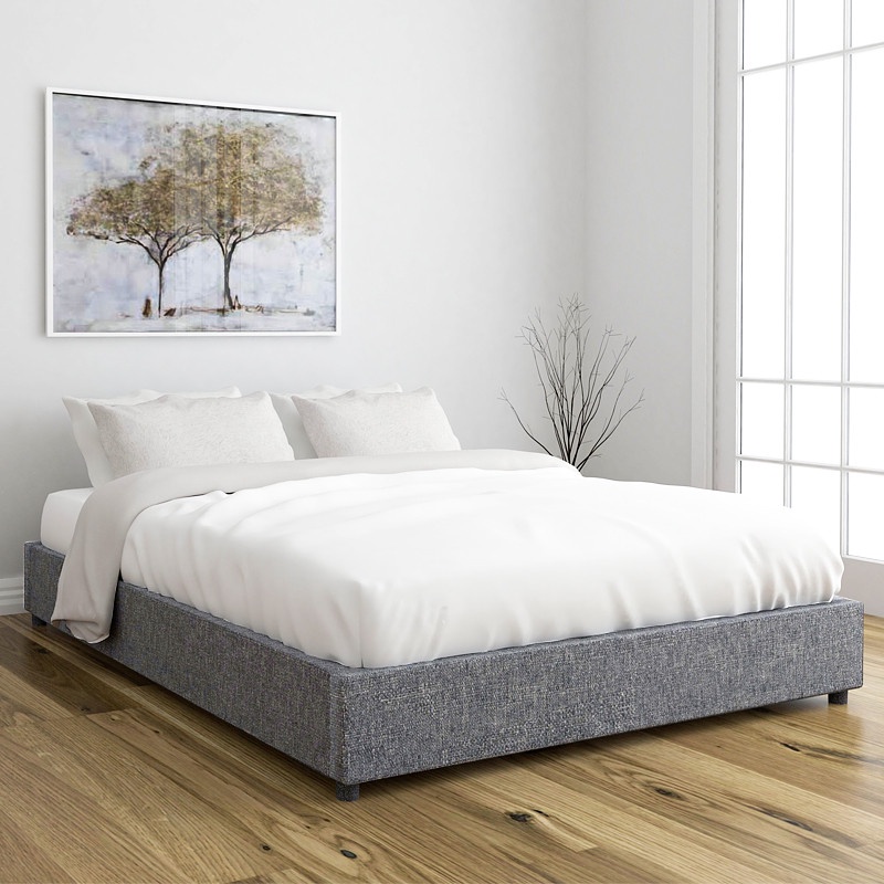 katil queen base Furniture Direct OWEN queen size fabric platform bed ...