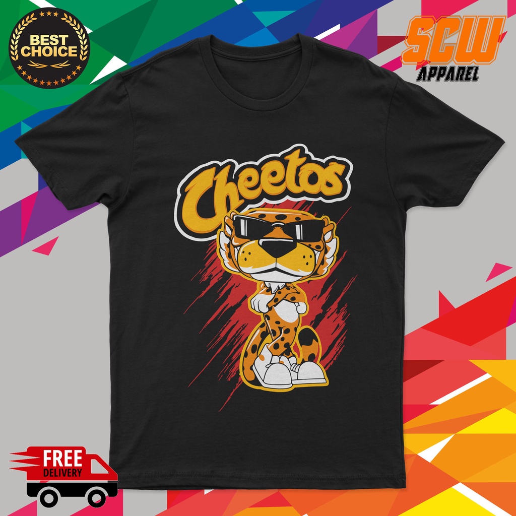 CHEETOS TSHIRT BIG LOGO HIGH QUALITY COTTON UNISEX | Shopee Malaysia