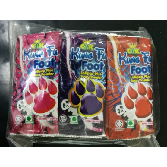 Kung Fu Foot Sour Powder Lollipop 30pcs (HALAL) | Shopee Malaysia