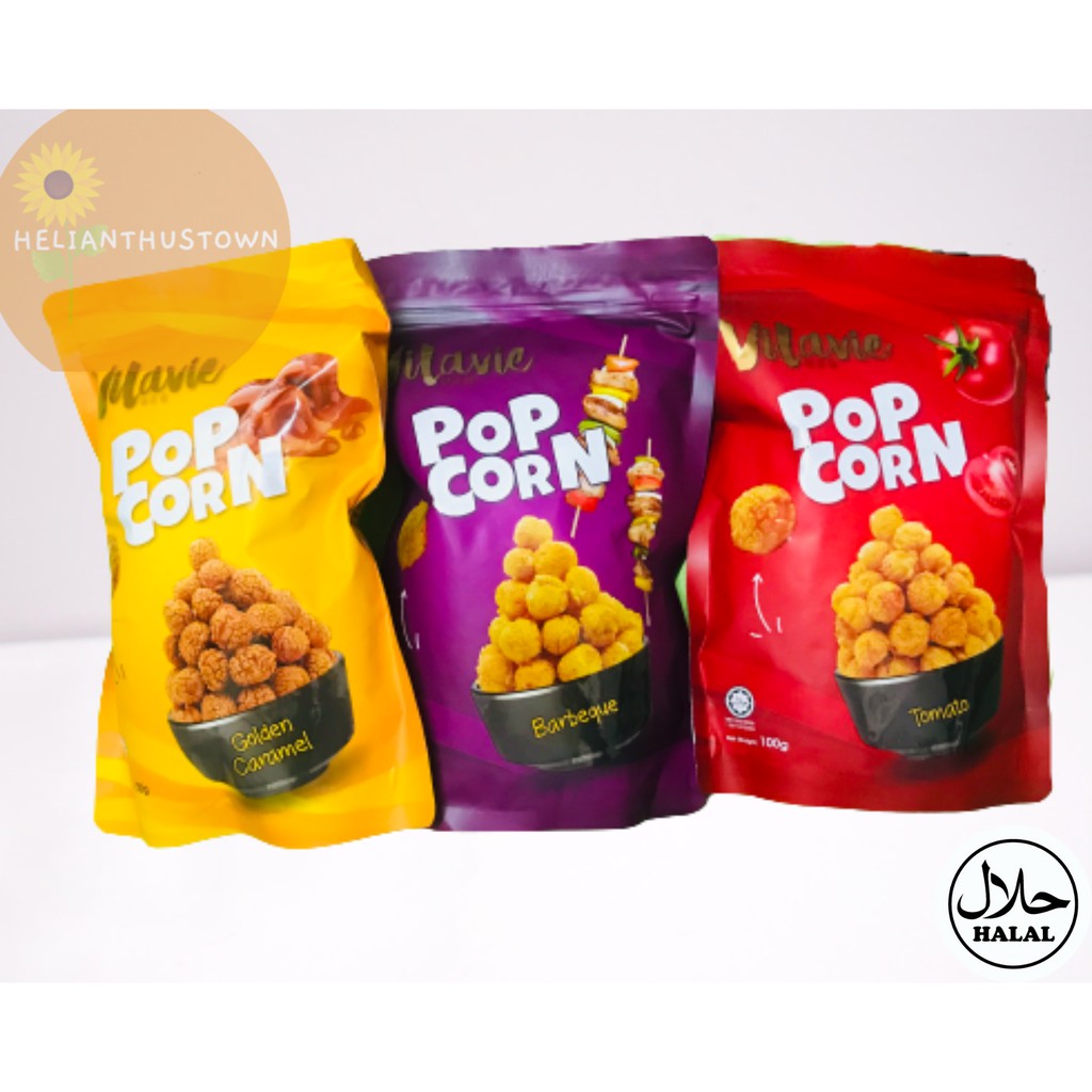 HALAL POPCORN CARAMEL BBQ TOMATO/ 爆米花 焦糖 烧烤 番茄 100g | Shopee Malaysia