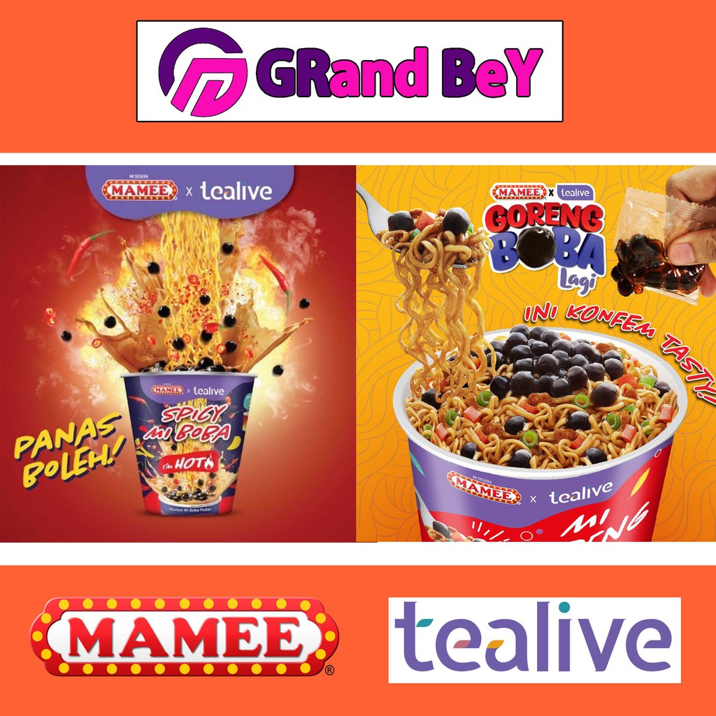 Mamee x Tealive Spicy Mi Boba |milk tea mee|Mi goreng Boba|珍珠奶茶泡面 ...
