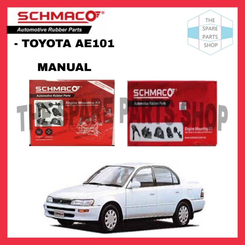 Toyota ae101 manual schmaco engine mounting kit set - 1 year warranty ...