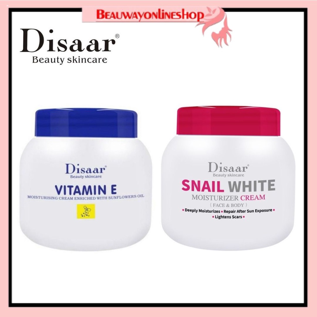 DISAAR Moisturizing Cream Vitamin E / Snail 250ML | Shopee Malaysia