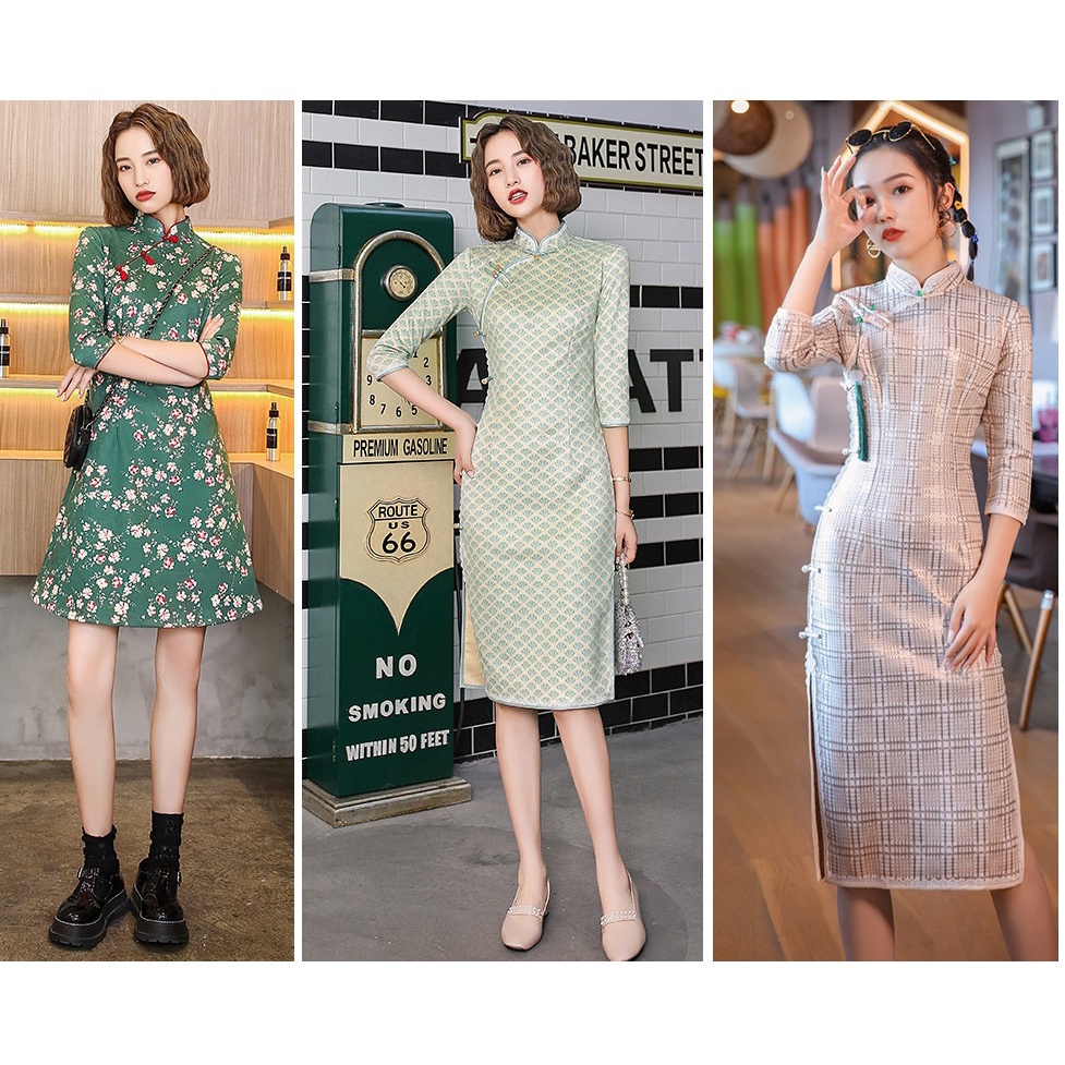 New Cheongsam CNY Dress Chi Pao Chinese New Year Dress Traditional ...