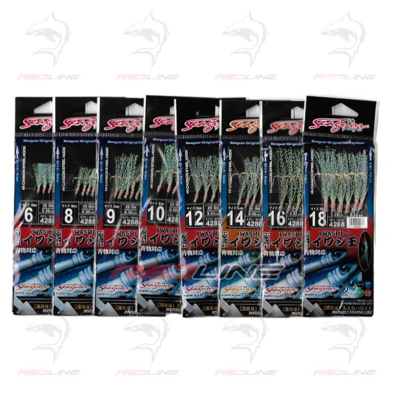 SEAGUAR SABIKI APOLLO FISHING HOOK 4288 IWASHI-O MATA KAIL SABIKI ...