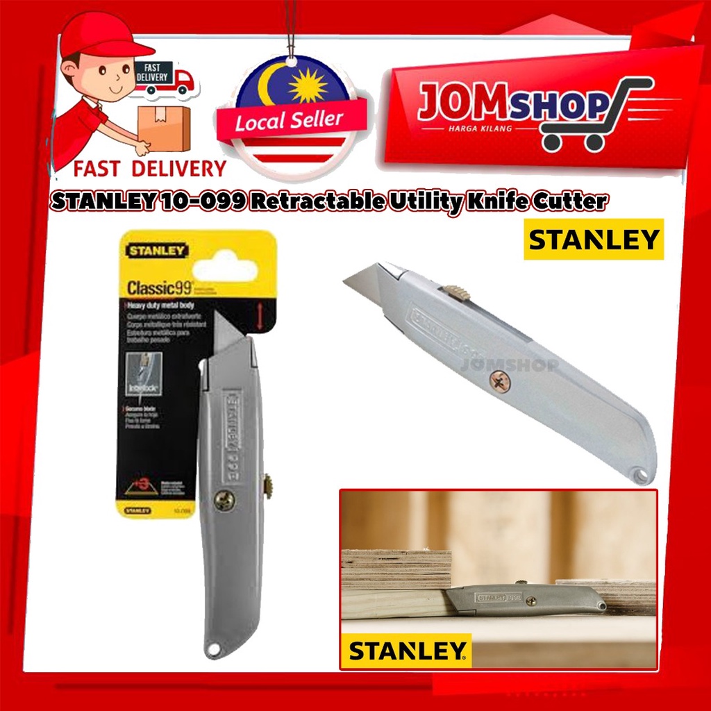 STANLEY CLASSIC 99 RETRACTABLE UTILITY KNIFE 10099 | Shopee Malaysia