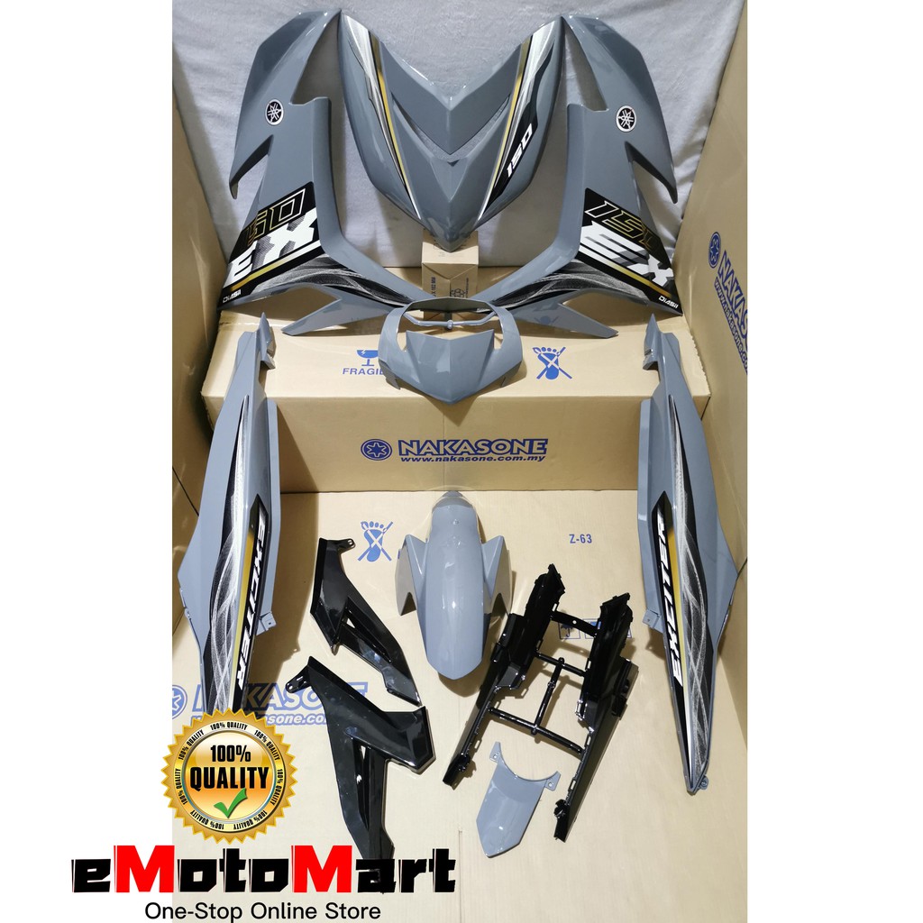 YAMAHA Y15ZR V1 BodyCoverSet Y15 V2 CoverSet EXCITER GREY Sticker Tanam ...