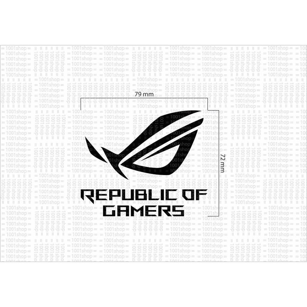 [STICKER POTONG] ROG Republic Of Gamers Logo Sticker Cut/Sticker pc ...