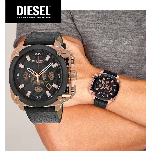 (Real Photo)Original Diesel BAMF Black Dial Men's Chronographs Black ...
