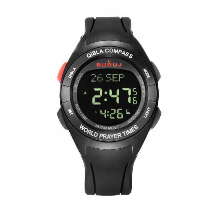 JAM KIBLAT BURUJ DIGITAL EXCLUSIVE HITAM (BW-03) | Shopee Malaysia