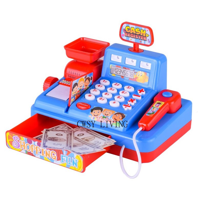 Multifunction Cash Register Kids Toy Cashier Set Pretend Toys ...