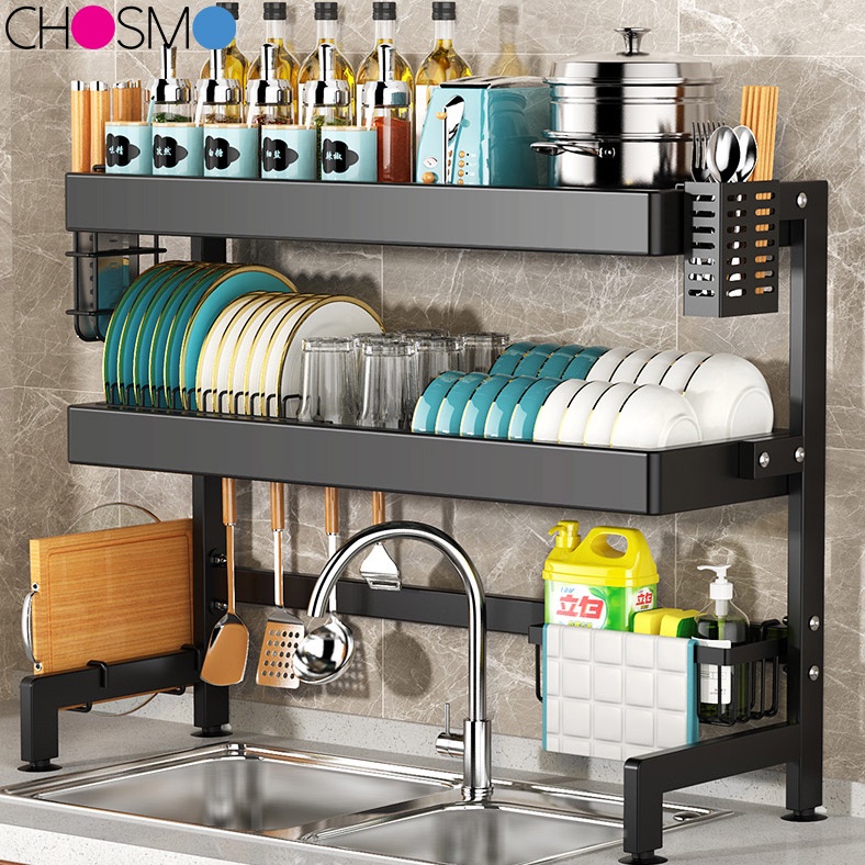 Rak Dapur Stainless Steel Sink Dish Rack Rak Pinggan Sinki Dish Drainer ...