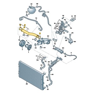 Genuine Volkswagen Polo Sedan Vento 1.6 CLSA Water Coolant Pipe ...