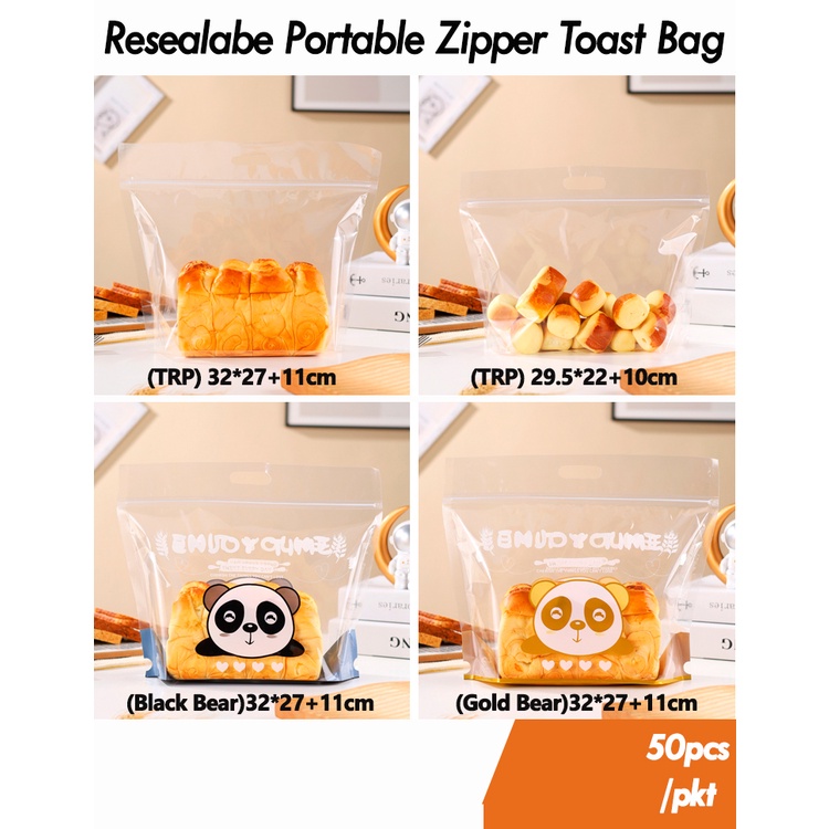 Resealable Toast Bag Loaf Bread Bag Bekas Roti Plastik Roti Pastry ...