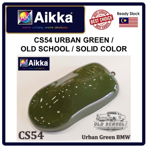 AIKKA Paints CS54 / Urban Green / Old School / Solid Colour / Warna Cat ...