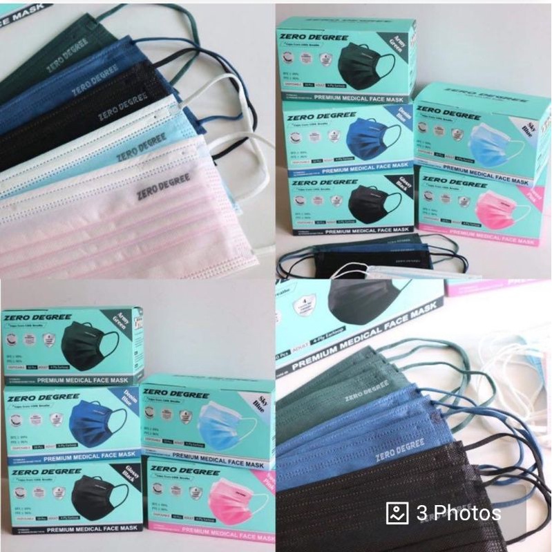 Zero Degree premium 4 ply /3 ply medical face mask 50s/kf94 5ply 20pcs ...