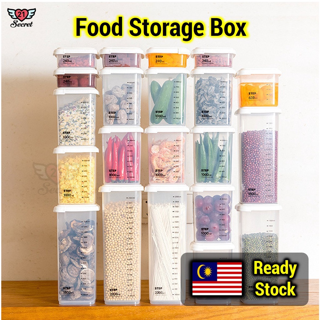 Food Storage Box PP Transparent Canisters Tank Airtight Food Container ...