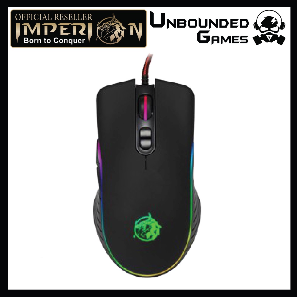 IMPERION GAMING MOUSE M320 WARSHIP 7 BUTTONS 6400DPI RGB BACKLIT COLOR ...