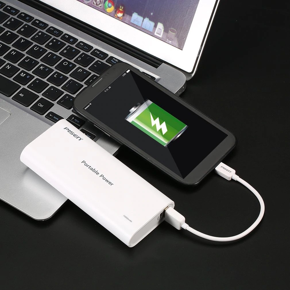 Original Pisen TS-D188 10000mAh Power Bank Supply Battery Fast Charger ...