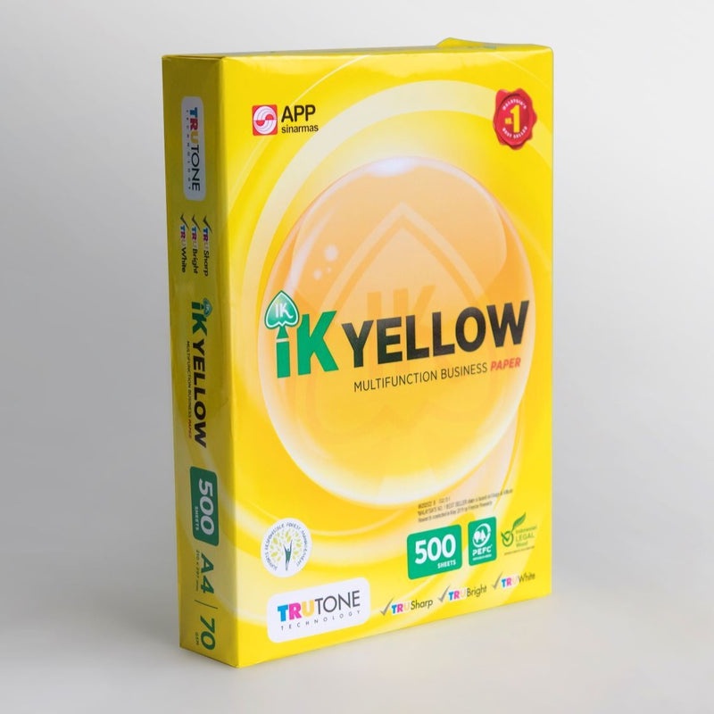 [ST-GR MY] IK Yellow A4 Paper 70GSM 500's / Kertas A4 / Kertas Fotostat / Kertas Putih / Copy ...