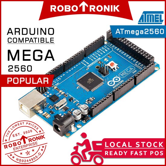 MEGA ATmega2560 - (USB 16U2) Microcontroller Development Board Arduino ...