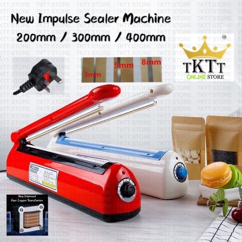 TKTT New Plastic Impulse Sealer Machine Laminated Poly Bag Packaging ...