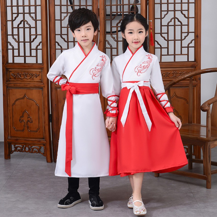 Han Ancient Chinese Dress Girls Chinese New Year Dress Traditional Girl ...