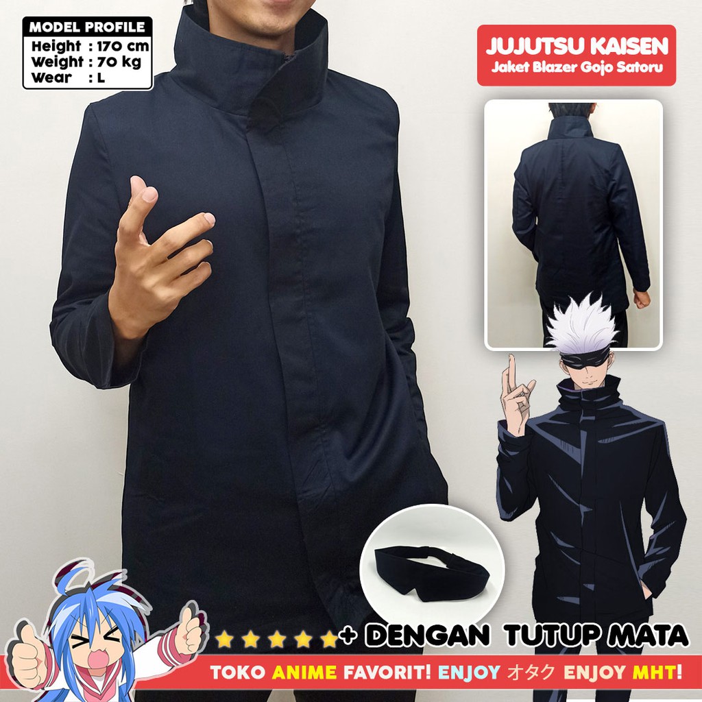 Anime Gakuran Jujutsu Kaisen Gojo Satoru Cosplay Jacket Coat | Shopee ...
