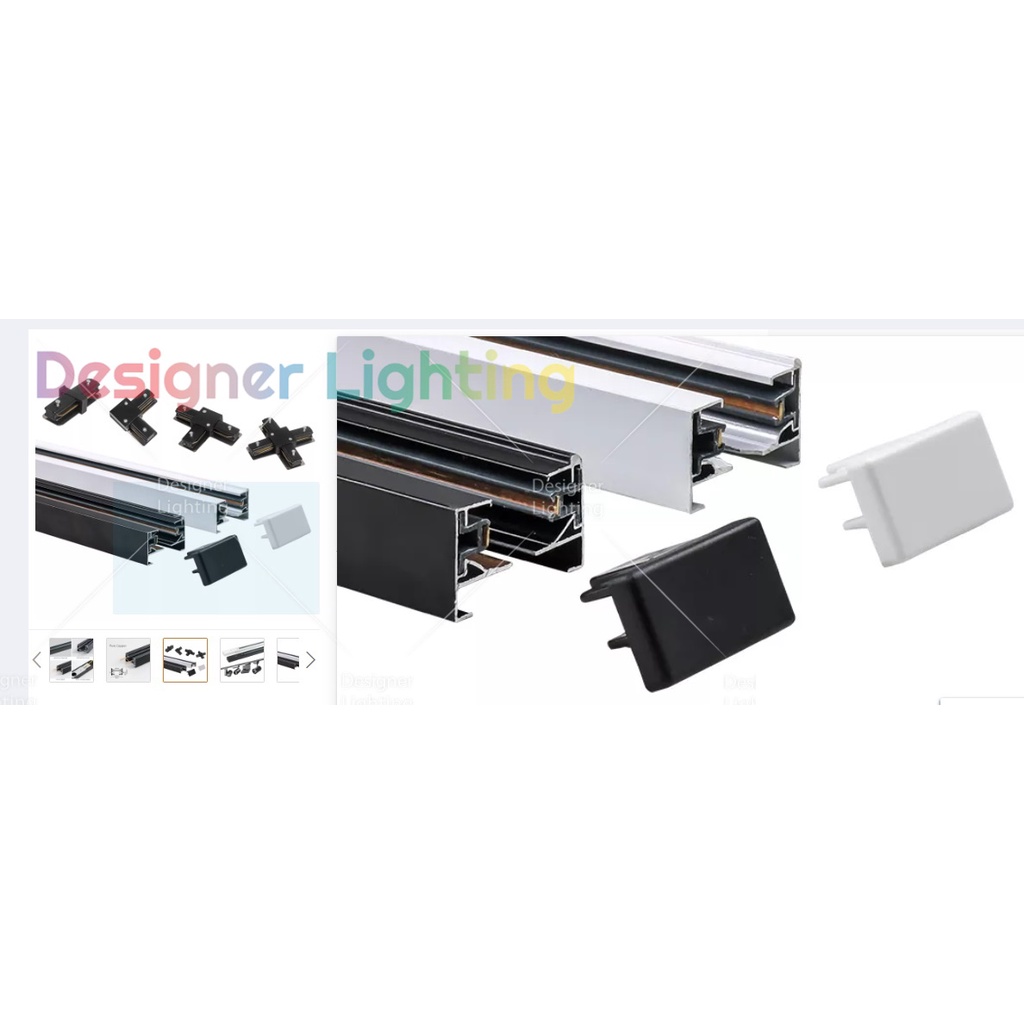 Designer Light Track Railing Track Bar 1Meter/2Meter/3Meter Black White ...