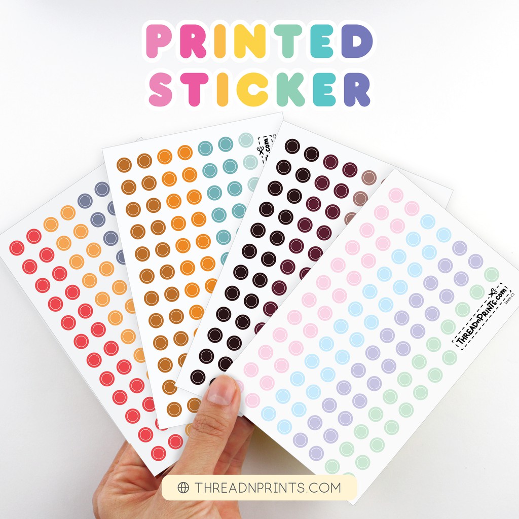 Mini Round Stickers | Stickers For A Bullet Journal | Round Circle ...