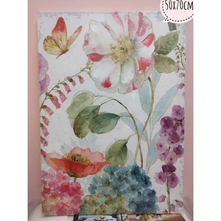 Frame Oil Painting Flowers Kaison Frame Lukisan Minyak Corak Flora ...