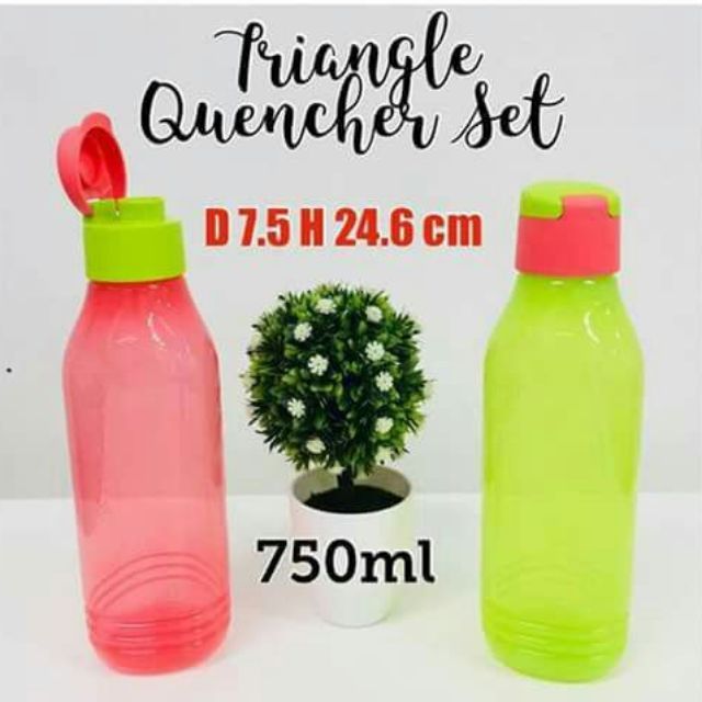 Tupperware Triangle Quencher Eco Bottle (2) 750ml | Shopee Malaysia