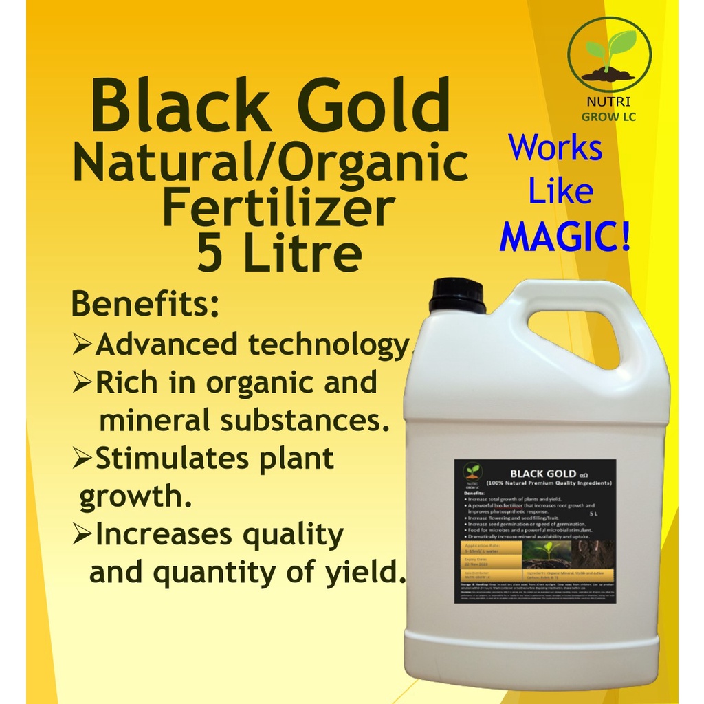 Organic 100% Natural Ingredients Black Gold Fertilizer Concentrate 1 ...