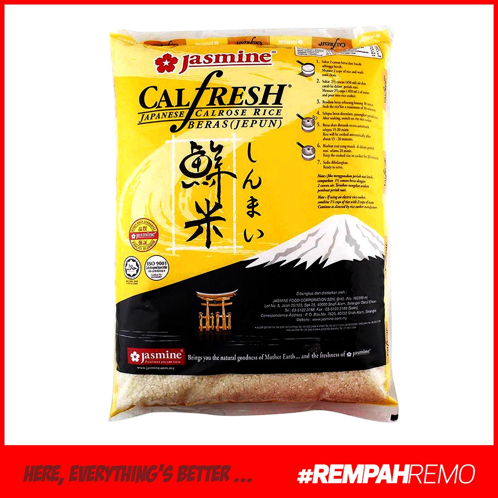 JASMINE CALFRESH JAPANESE CALROSE RICE / BERAS JEPUN JASMINE 5KG ...
