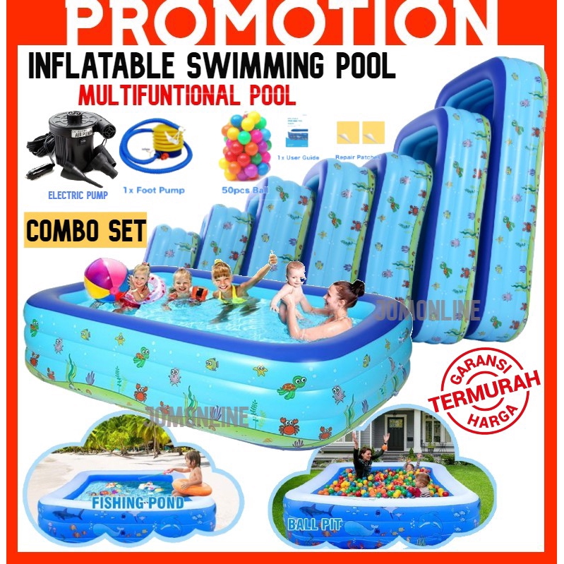 ~SHIP FROM KL~ Inflatable Swimming Pool Family Pool Kolam Mandi Budak 3 ...