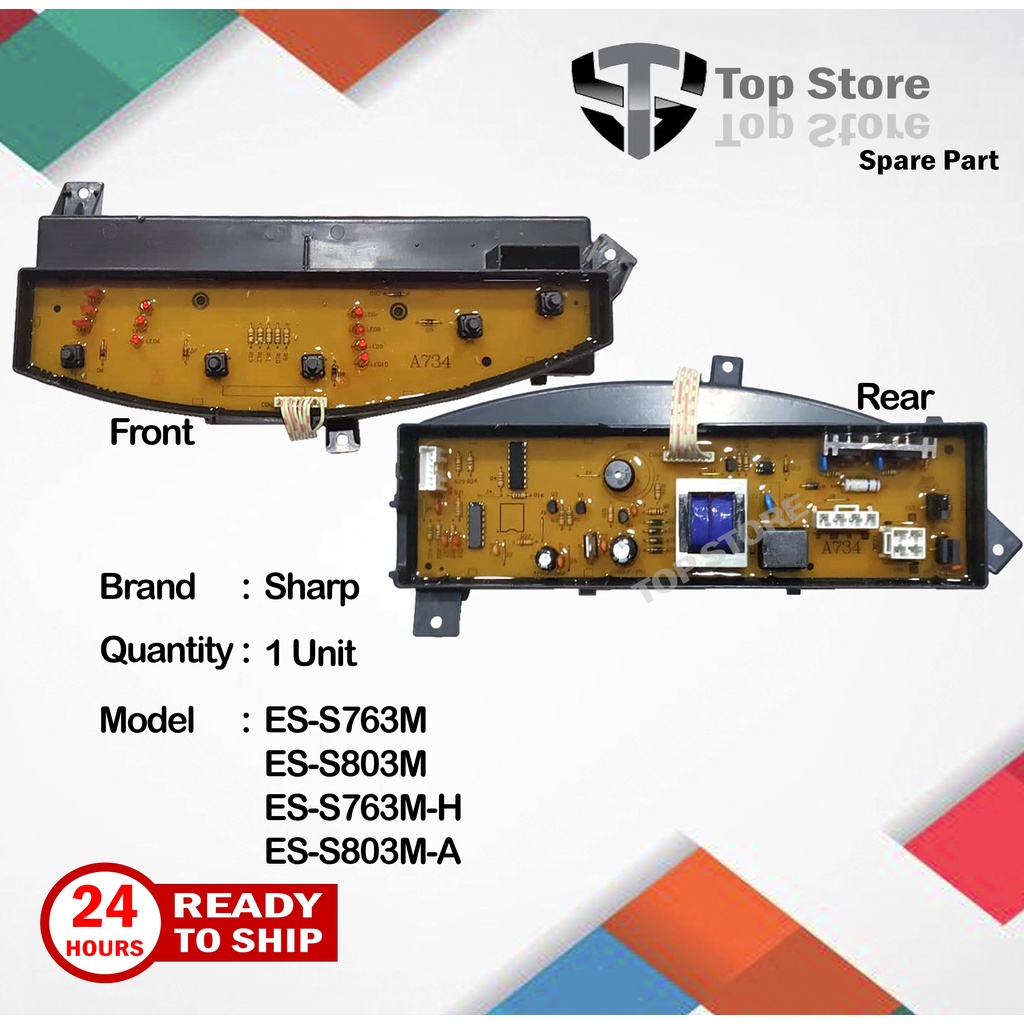 Sharp Washing Machine PCB Control Board ES-S763M ES-S803M ES-S763M-H ES ...