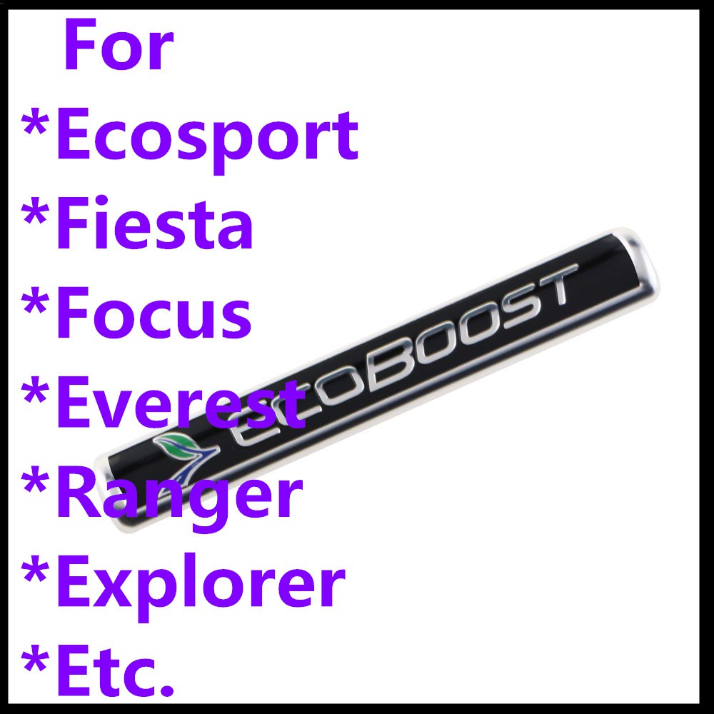 Car Ecoboost Emblem Badge Sport Logo 3D Sticker for Ford Ecosport 2012 ...