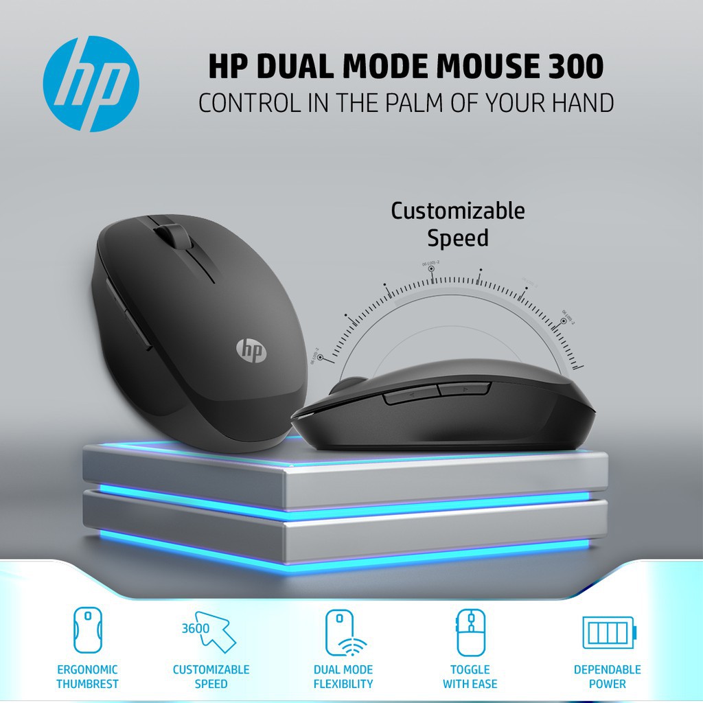 HP 300 BLUETOOTH MOUSE + 2.4GHZ DUAL MODE MOUSE. LIKE MX350 PHILIPS ...