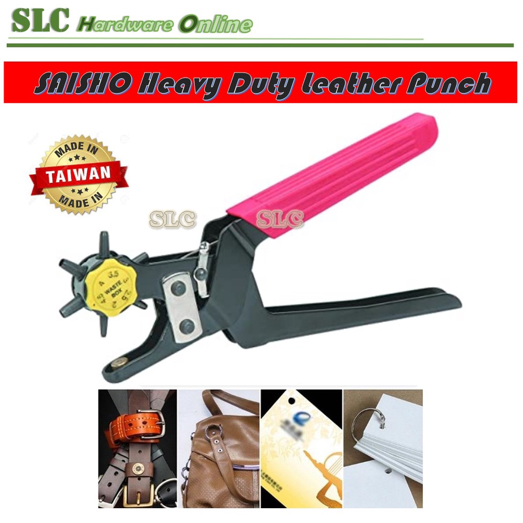 SAISHO HEAVY DUTY LEATHER PUNCH HOLE PUNCHER (MADE IN TAIWAN) | Shopee ...