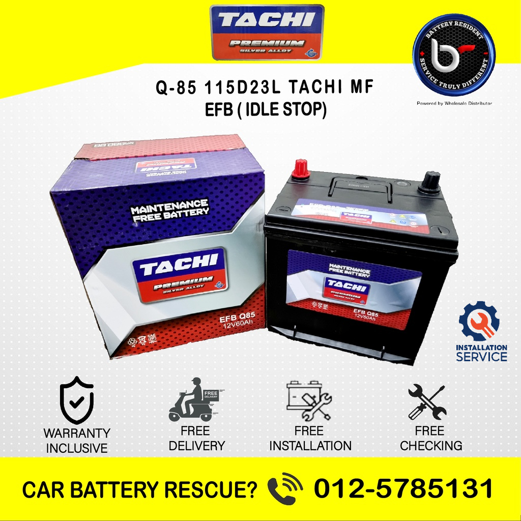 [ Installation Provided ] 115D23L | Q85 EFB | TACHI MF ] Car Battery Bateri Kereta | Start Stop ...